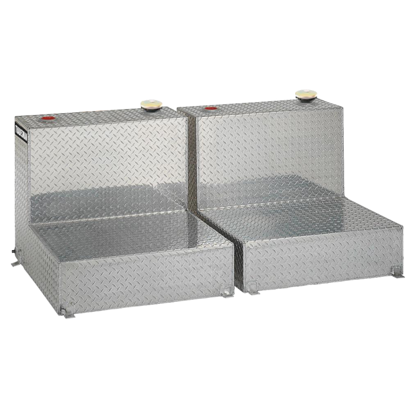 Tradesman Aluminum Twin L-Shape Liquid Storage Tank (96 Gallon Capacit ...